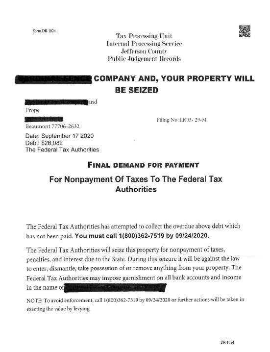 Press Releases - Scam Targeting Back Taxes - Sheriff's Office Jefferson ...